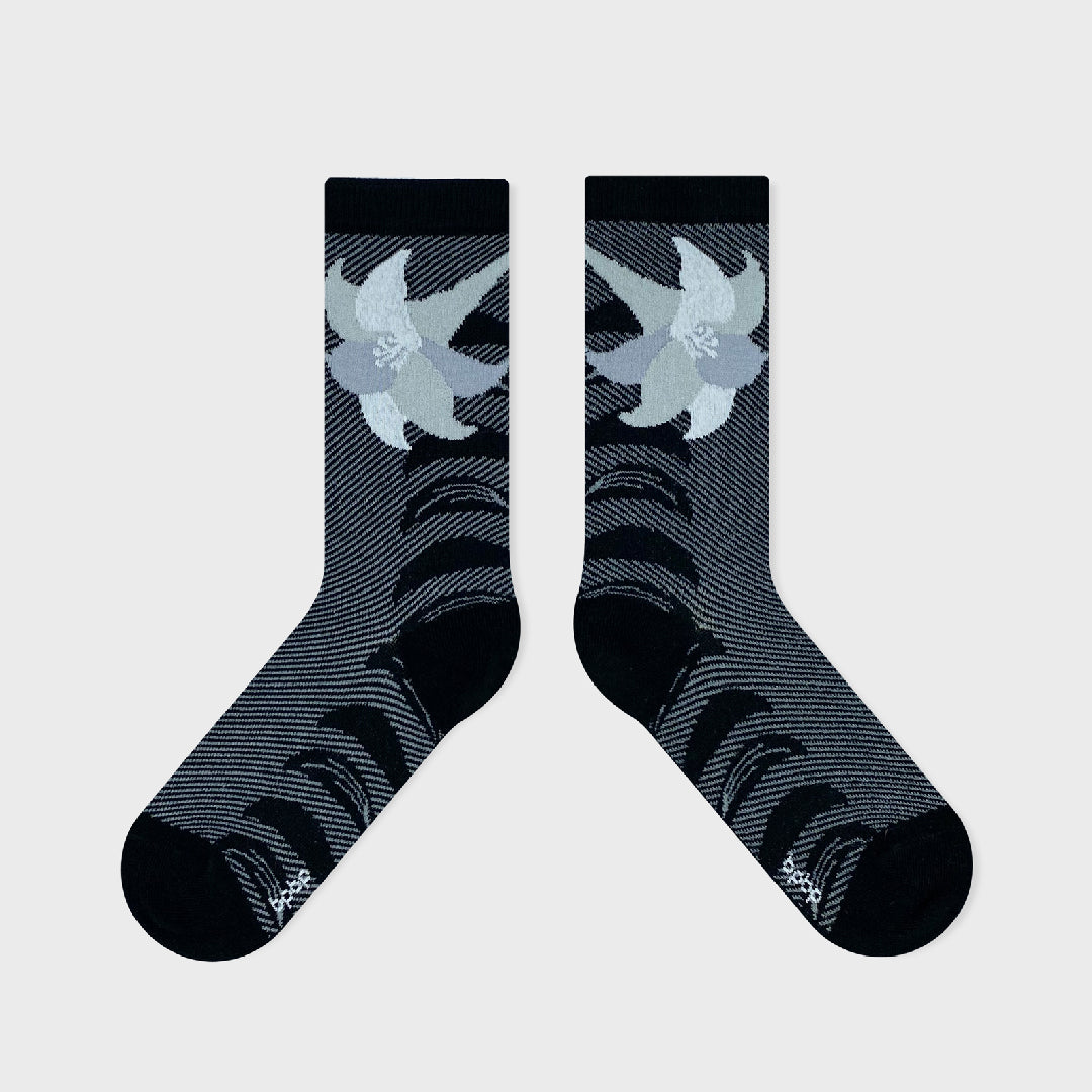 BLOOM socks | LILY black – YURI HIMURO ONLINE SHOP