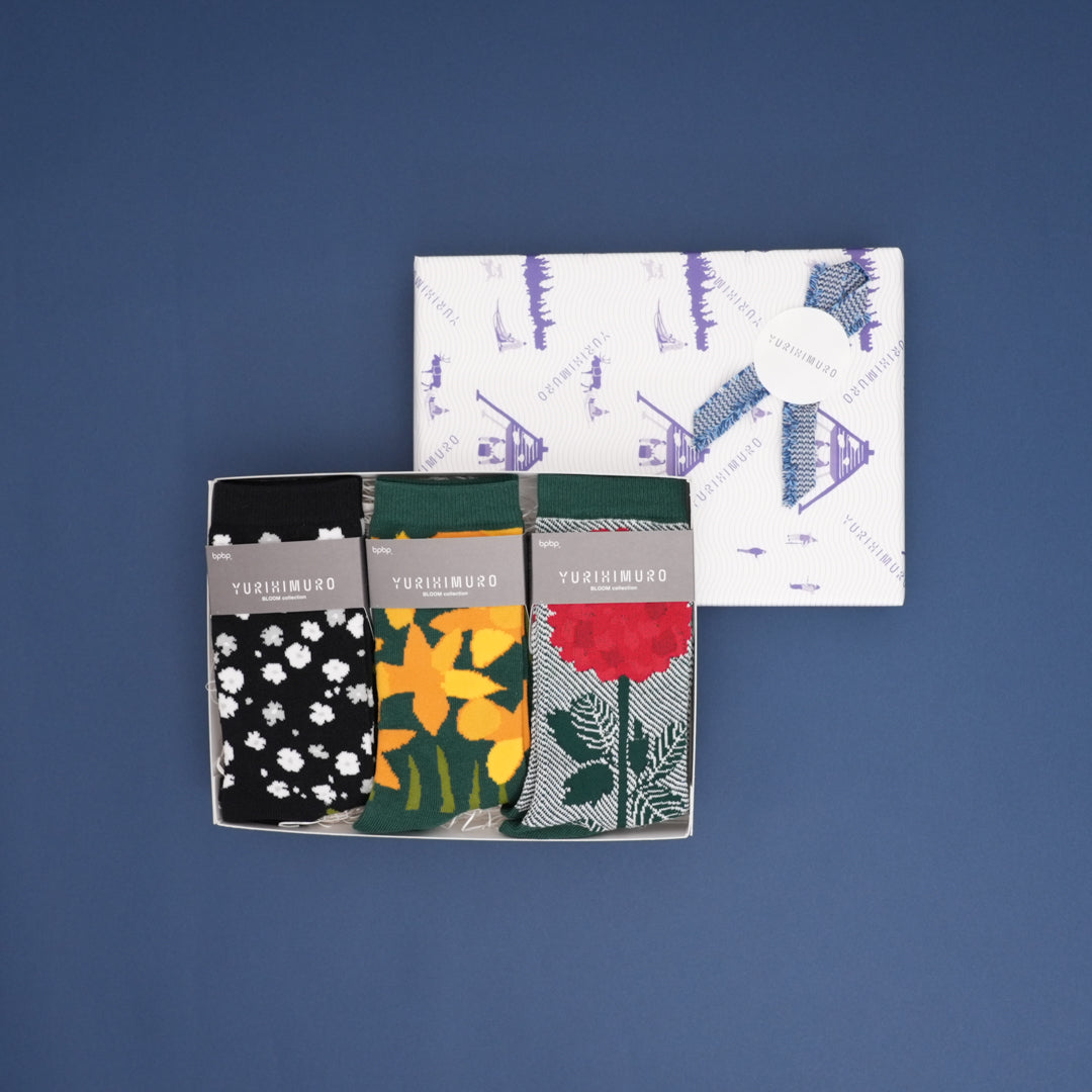 BLOOM socks | 3 pack GIFT – YURI HIMURO ONLINE SHOP