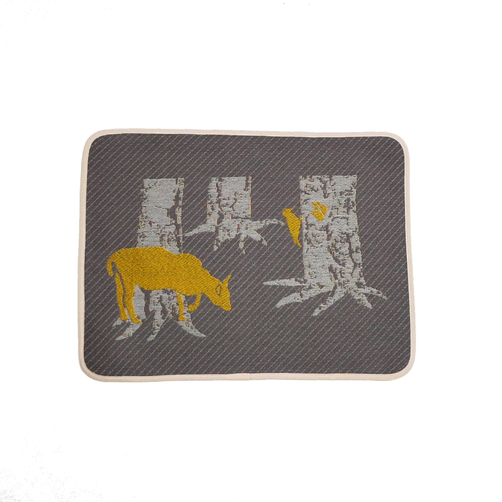 HIDE AND SEEK DEER place mat | deer and bird – YURI HIMURO ONLINE SHOP